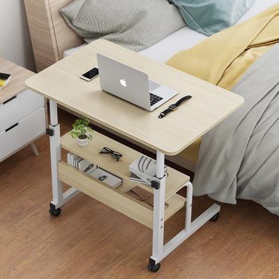 China Handmatige kolomhoogte verstelbare bureau Home Office Werkstation Computer Walnut Desktop Te koop