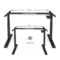 China Electric Height Adjustable Desk Custom Black Metal Extendable Book Table for Study for sale