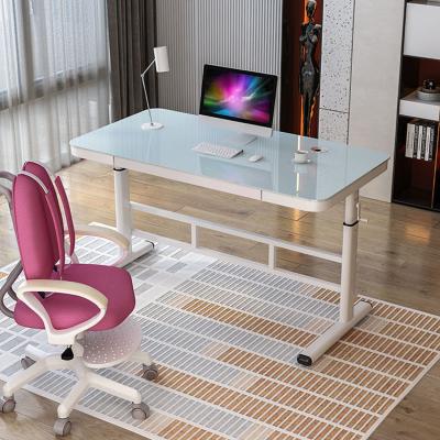 China Padrão de mesa manual ajustável em altura para computador pequeno na biblioteca de design do escritório em casa à venda