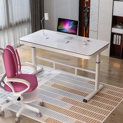 China Standing Study Desk Height Adjustable Kid'S Computer Table With Wooden Panel for sale