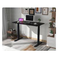China Adjustable Height Office Desk Extendable Computer Table with Wood Style Panel Design for sale