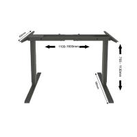 China Adjustable Height Office Desk Extendable Computer Table with Wood Style Panel Design for sale
