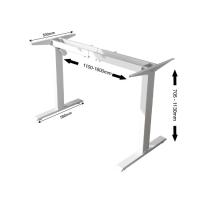 China Adjustable Height Office Desk Extendable Computer Table with Wood Style Panel Design for sale
