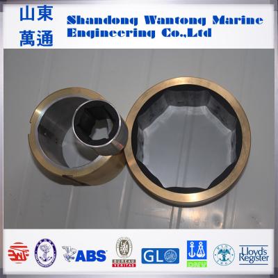 China Marine water lubricated cutless rubber bearing brass bushing for ship for sale