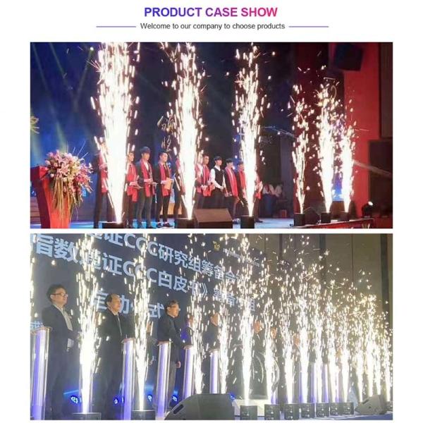 Quality Sparkler Flash Fountain Waterfall Confetti Machine with DMX512 Control 2-5m Spray Height and Eco-Friendly Metal Powder for Stage Performances for sale