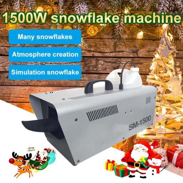 Quality 1500W Power Snow Machine with 5-10m Spray Distance and Metal Shell Heat Dissipation for Stage and Outdoor Events for sale