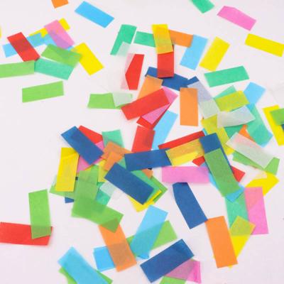 China MAYAFX 17mm*55mm Flameproof Non-toxic Confetti Paper for Wedding Party and Confetti Machine Colorful Tissue for sale