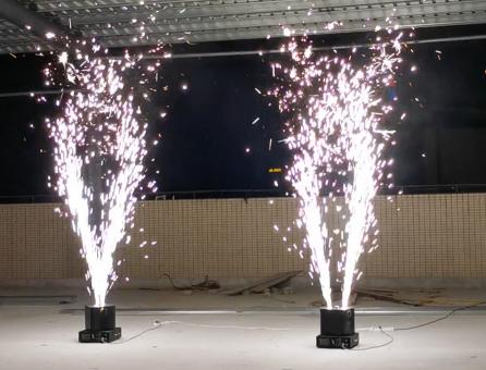 Quality MAYAFX Remote Dual Head Rotation Cold Spark Flame Sparkler Spin Machine for sale
