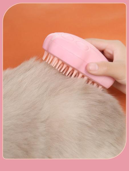 Quality Silicone Pet Comb Brush Grooming Tools Cat Grooming Comb With Steam For Hair for sale