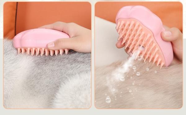 Quality Silicone Pet Comb Brush Grooming Tools Cat Grooming Comb With Steam For Hair for sale