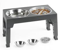 Quality Adjustable Lifting Slow Pet Food Bowl Outdoor Elevated Dog Bowls With Stand for sale
