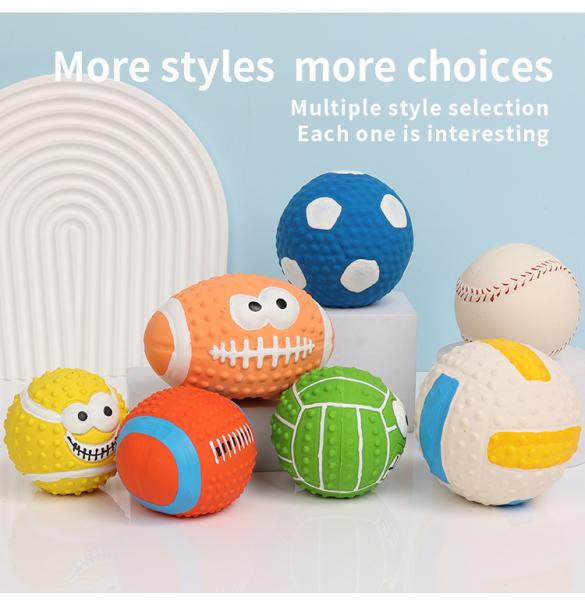 Quality Interactive Dog Chewing Toy Eco Friendly Latex Pet Squeak Bite Toys for sale