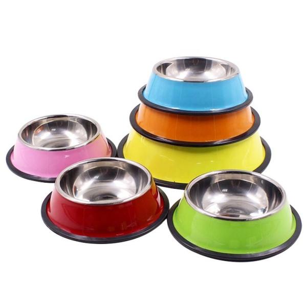Quality 10oz - 50oz Volume Non Slip Pet Feeder Powder Coated Stainless Steel Dog Food for sale