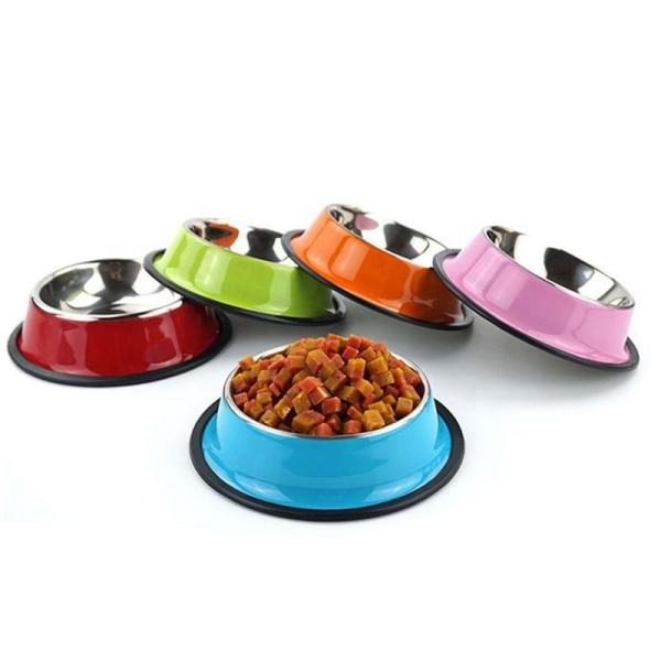 Quality 10oz - 50oz Volume Non Slip Pet Feeder Powder Coated Stainless Steel Dog Food for sale