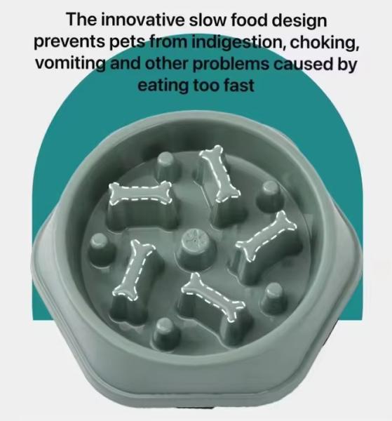 Quality Anti Slip Anti Choke Feeding Bowl Eco Friendly PP Plastic Dog Slow Feeder Bowl for sale