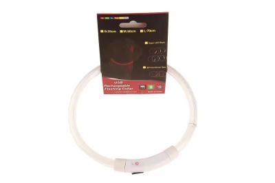 Quality Silicone Waterproof LED Dog Collar Rechargeable USB Flashing Dog Collar for sale