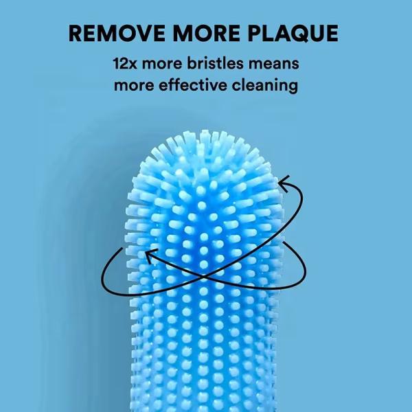 Quality Soft Silicone Pet Toothbrush Easy Cleaning Dog Finger Toothbrush for sale