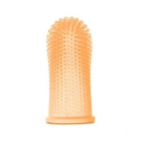 Quality Soft Silicone Pet Toothbrush Easy Cleaning Dog Finger Toothbrush for sale