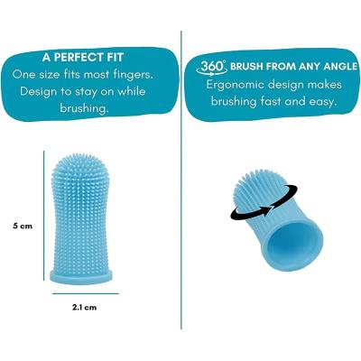 China Soft Silicone Pet Toothbrush Easy Cleaning Dog Finger Toothbrush for sale