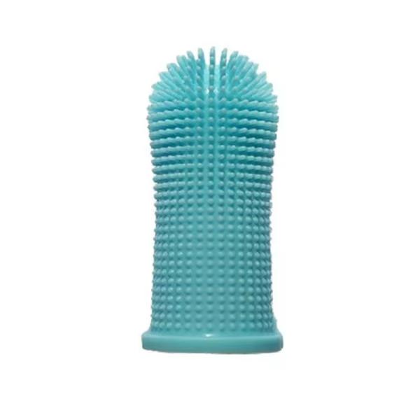 Quality Soft Silicone Pet Toothbrush Easy Cleaning Dog Finger Toothbrush for sale