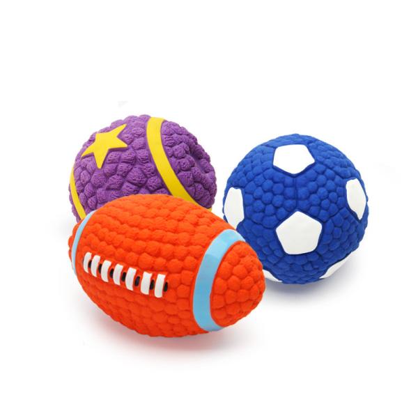 Quality Interactive Dog Chewing Toy Eco Friendly Latex Pet Squeak Bite Toys for sale