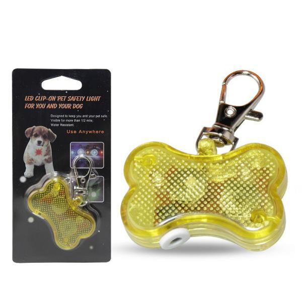 Quality Silicone Luminous Pet Tag Anti Loss Dog Bone Tag LED Flashing Dog Collar Tag for sale