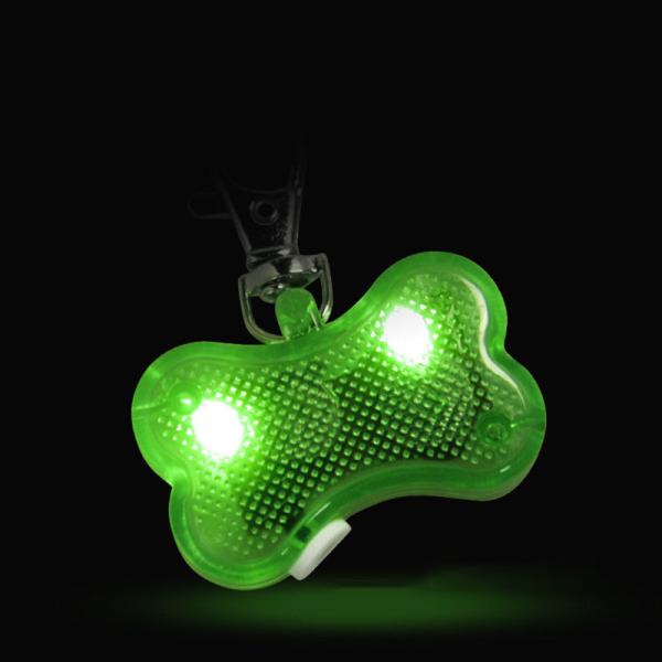 Quality Silicone Luminous Pet Tag Anti Loss Dog Bone Tag LED Flashing Dog Collar Tag for sale