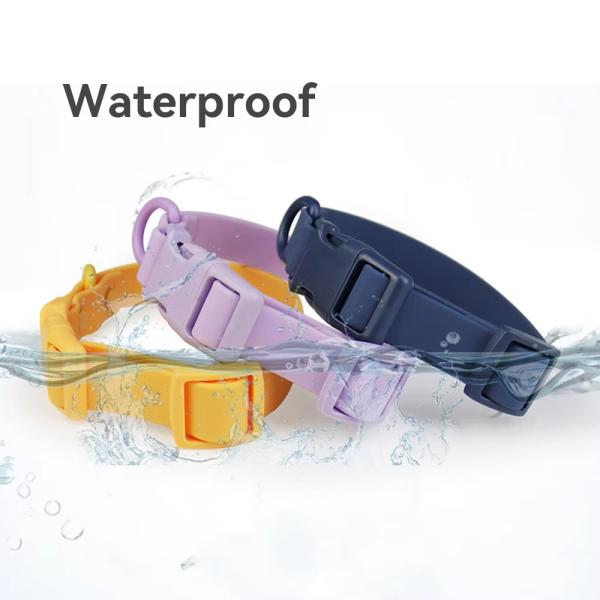 Quality Custom Logo Color PVC Pet Collar Waterproof Silicone Dog Collar And Leash Set for sale