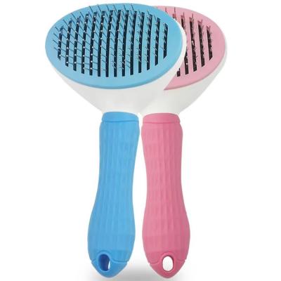 Quality Multi Color Cat Pet Cleaning Tools Self Cleaning Dog Hair Brush Pet Grooming for sale