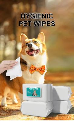 Quality OEM ODM Soft Pet Wet Wipes For Cleaning Dogs Paw Face Eye for sale