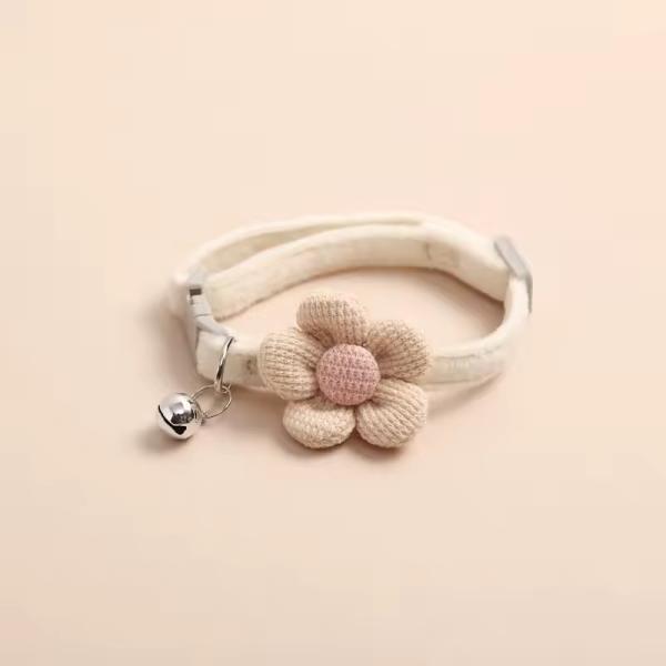 Quality Adjustable Cute Pet Accessories Cartoon Flower Dog Collar Pet Dog Training for sale