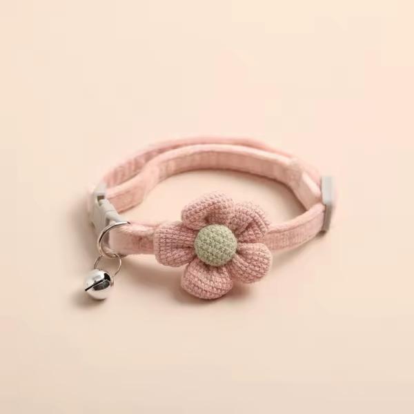 Quality Adjustable Cute Pet Accessories Cartoon Flower Dog Collar Pet Dog Training for sale