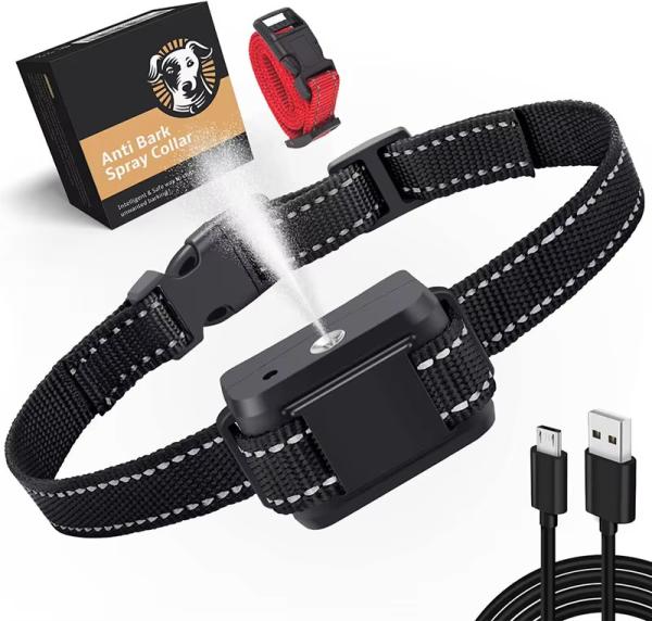 Quality Rechargeable Auto Pet Anti Bark Spray Collar Dog Training Device ABS Material for sale