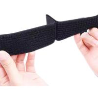 China Customized Black Nylon Hook Loop Band Self Adhesive Velcro Straps for sale