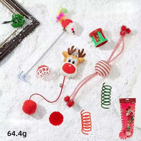 Quality Interactive Pet Toys For Cats Stuffed Animal Plush Cat Toy Set Christmas for sale