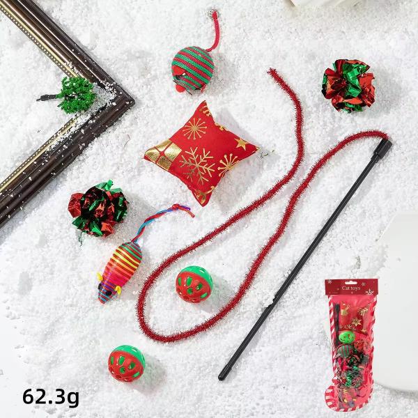 Quality Interactive Pet Toys For Cats Stuffed Animal Plush Cat Toy Set Christmas for sale