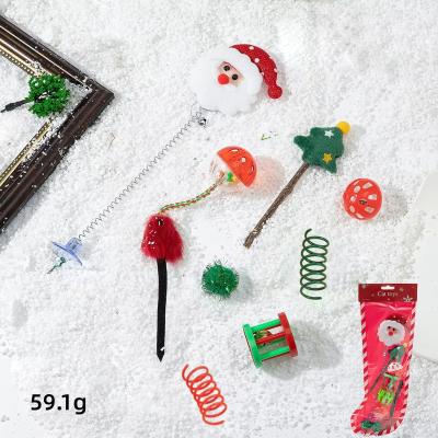 Quality Interactive Pet Toys For Cats Stuffed Animal Plush Cat Toy Set Christmas for sale