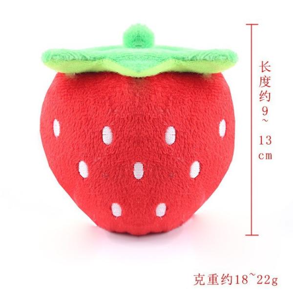 Quality Interactive Plush Pet Toys Chewing Squeaky Plum Toys Fruit And Vegetable Stuffed for sale