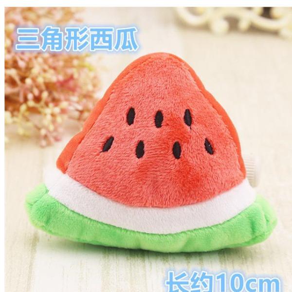 Quality Interactive Plush Pet Toys Chewing Squeaky Plum Toys Fruit And Vegetable Stuffed for sale