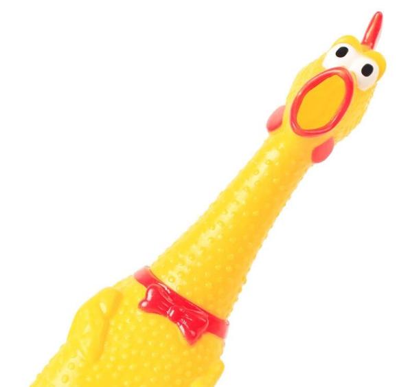 Quality Rubber Screaming Chicken Squeaky Dog Toy Vinyl Funny Bite Training Toys For Dogs for sale