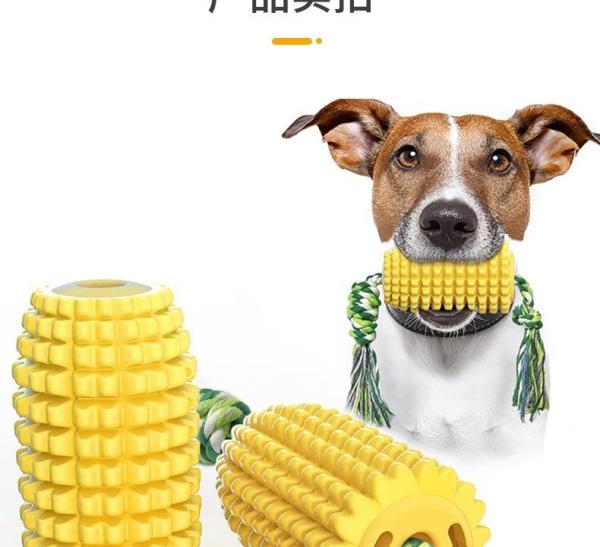 Quality Eco Friendly Dog Treat Dispensing Toy Latex Dog Toothbrush Chew Toy With Cotton for sale