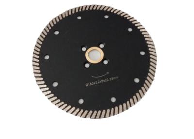 China Black Color Dry Cut Diamond Blade , Diamond Turbo Blade For Granite for sale