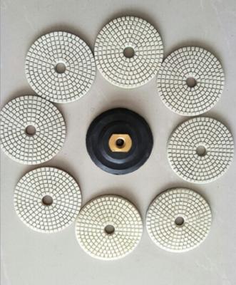 China Concrete Polishing Tools Diamond Flexible Polishing Pad 7 Steps 100mm for sale