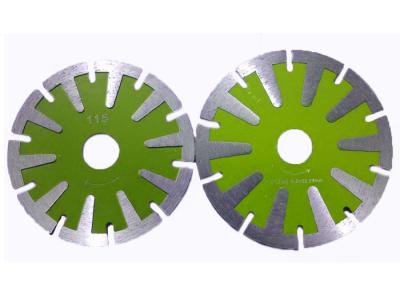 China Wave Turbo Type Diamond Stone Saw Blades Cold Pressing / Hot Pressing for sale