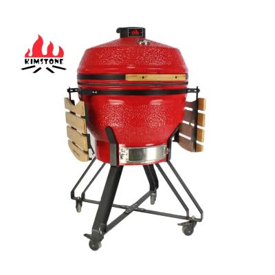 China KIMSTONE New Design Deflector 26 Inch Kamado Joetisserie Rotisserie Brown Kamado, Bbq Komodo 26 Inch Kamado Grill for sale
