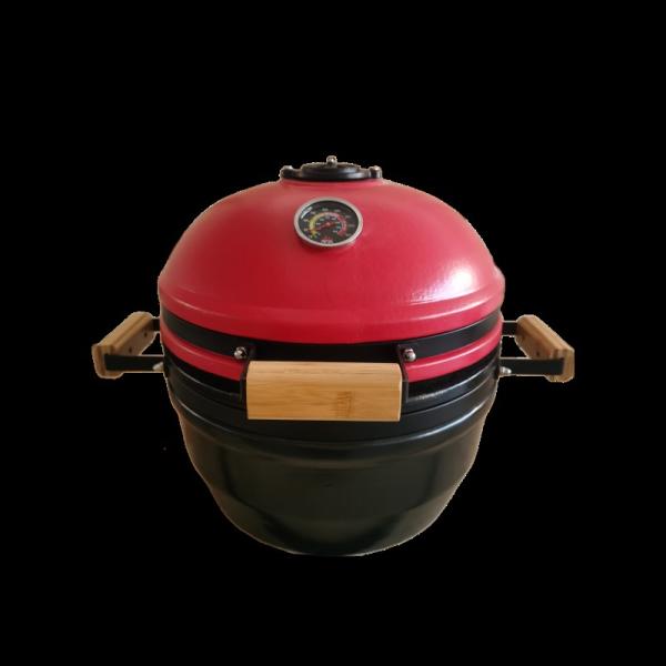 Quality New Product Kimstone Kimtop Series Tabletop Gas Kamado Grill 15 Inch Barbecue With Family for sale