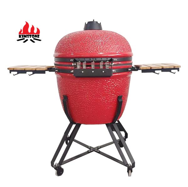 Quality KIMSTONE 28inch Kamado Grill Outdoor Kitchen Midium China Keramik Kamado and Pizza Oven Forno Charcoal Barbecue Grill Parrillera for sale