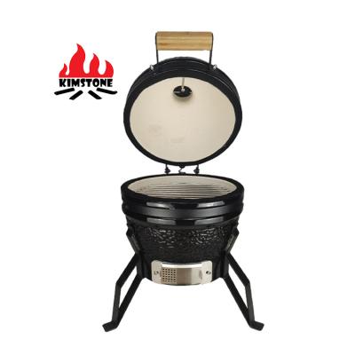 China KIMSTONE Mini 13 Inch Ceramic Charcoal Grill Backyard Ceramic Casual Kamado Griller Machine for sale