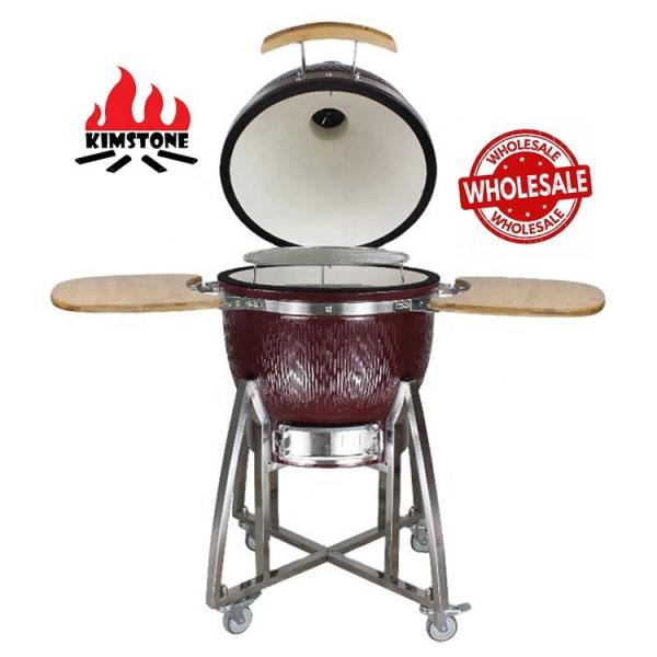 Quality KIMSTONE Caja China Asador Asados Grill Xxl Holzkohle Grill Table Plancha Kamodo 21inch Pizza Akorn Bbq Ceramic Egg Kamado Grill for sale