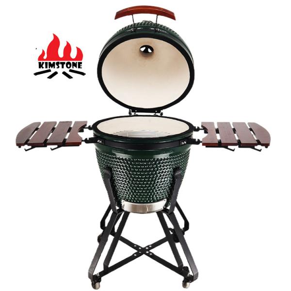 Quality KIMSTONE Barbecue Griller Charcoal Kamado Grill Kamando Asador De Ceramic Komado 21 Smoker Bbq Grill for sale